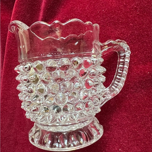 Anchor Hocking Dining Vintage Hobnail Clear Glass Creamer Anchor